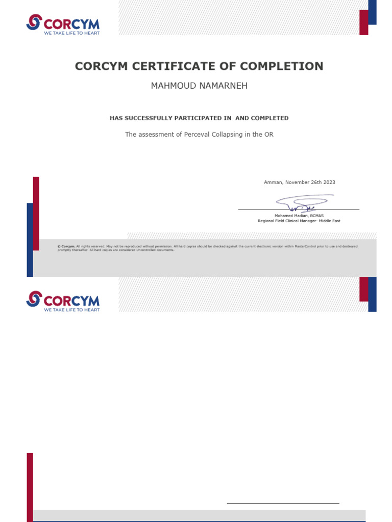 Mahmoud Namarneh Certificate | PDF