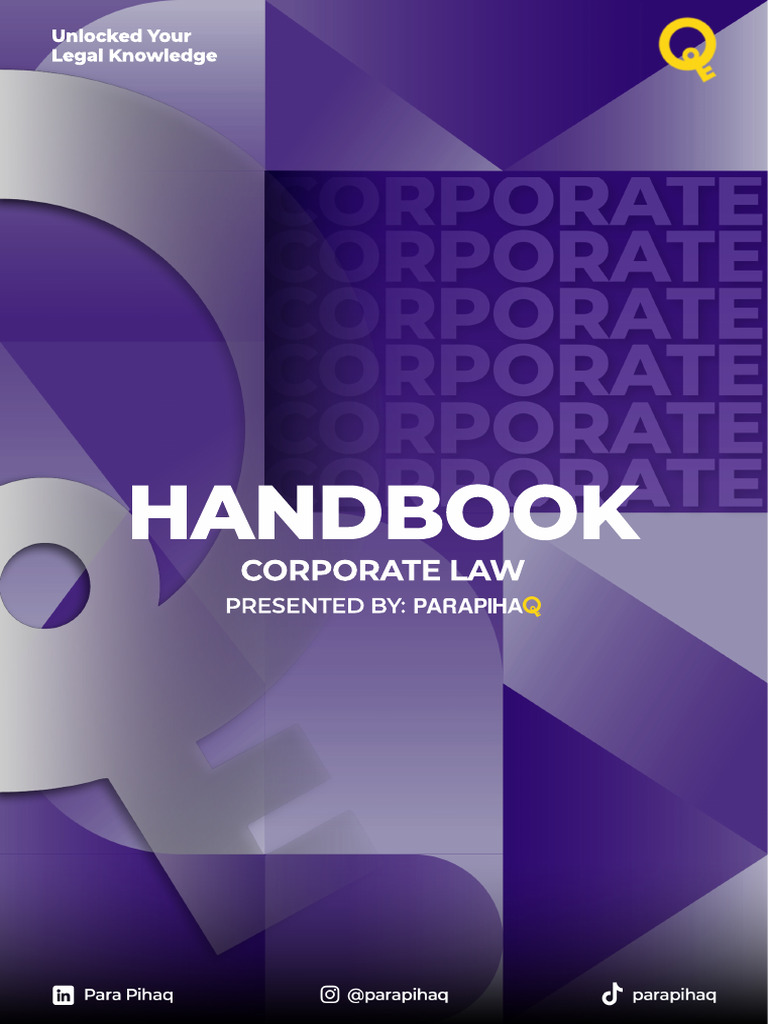 Handbook Corporate Law | PDF