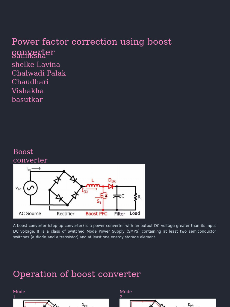 Power Factor Correction Using Boost Converter | PDF | Electrical Components | Electrical Equipment
