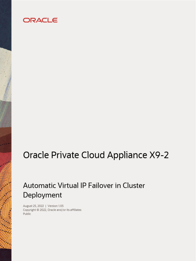 Oracle PCA X9 2 Automatic+Virtual+IP+Failover+in+Cluster+Deployment | PDF | Cloud Computing ...