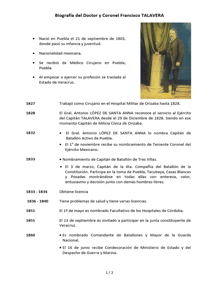 CVde Francisco TALAVERA | PDF | Capitán (Fuerzas Armadas)
