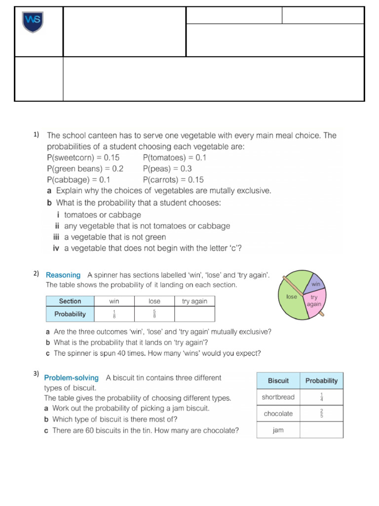 Year 9 Maths Probability | PDF