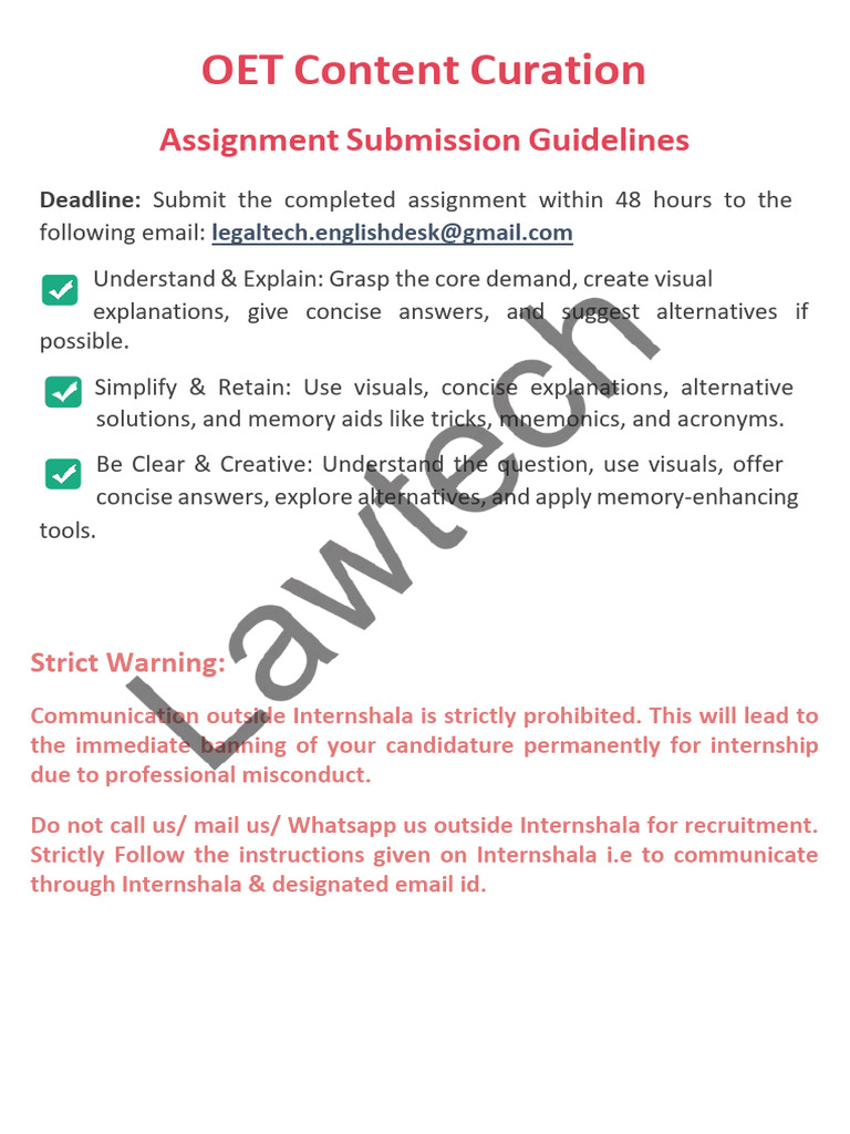 OET Content Curation Assignment (3) (3) (3) - 2 | PDF | Mnemonic | Cognitive Science