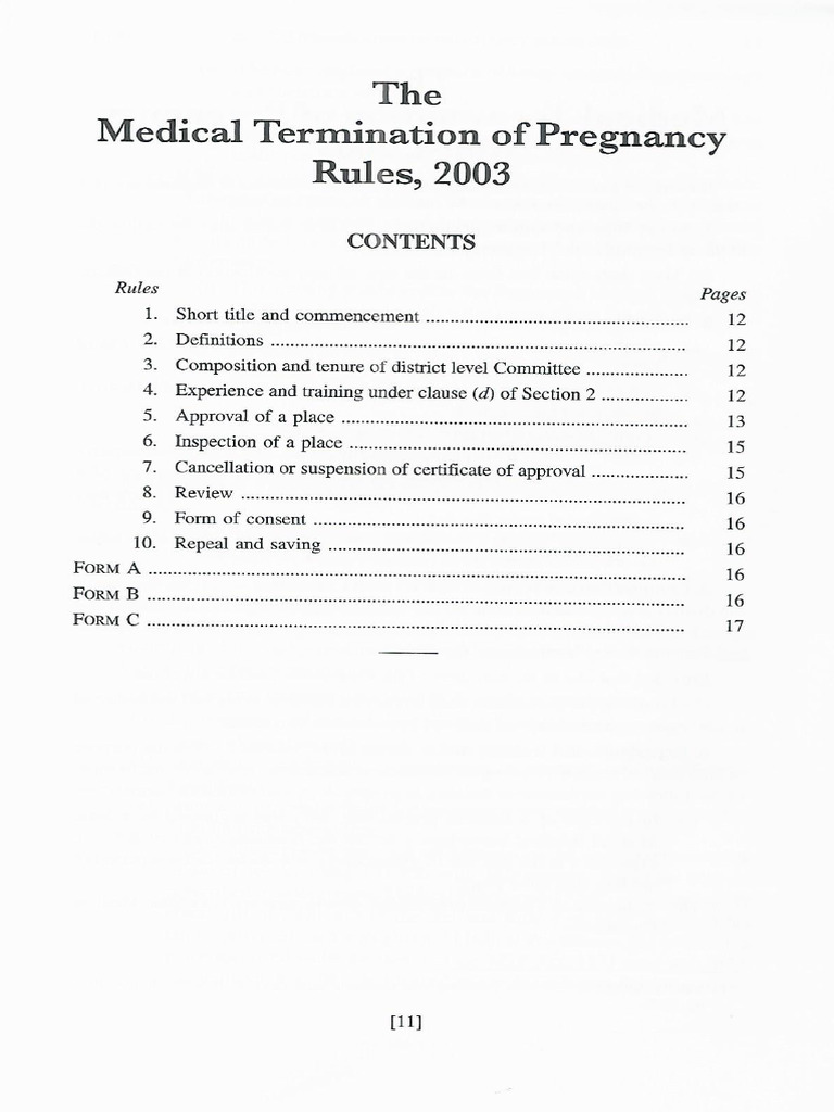 Medical Termination of Pragnancy Rules, 2003 | PDF