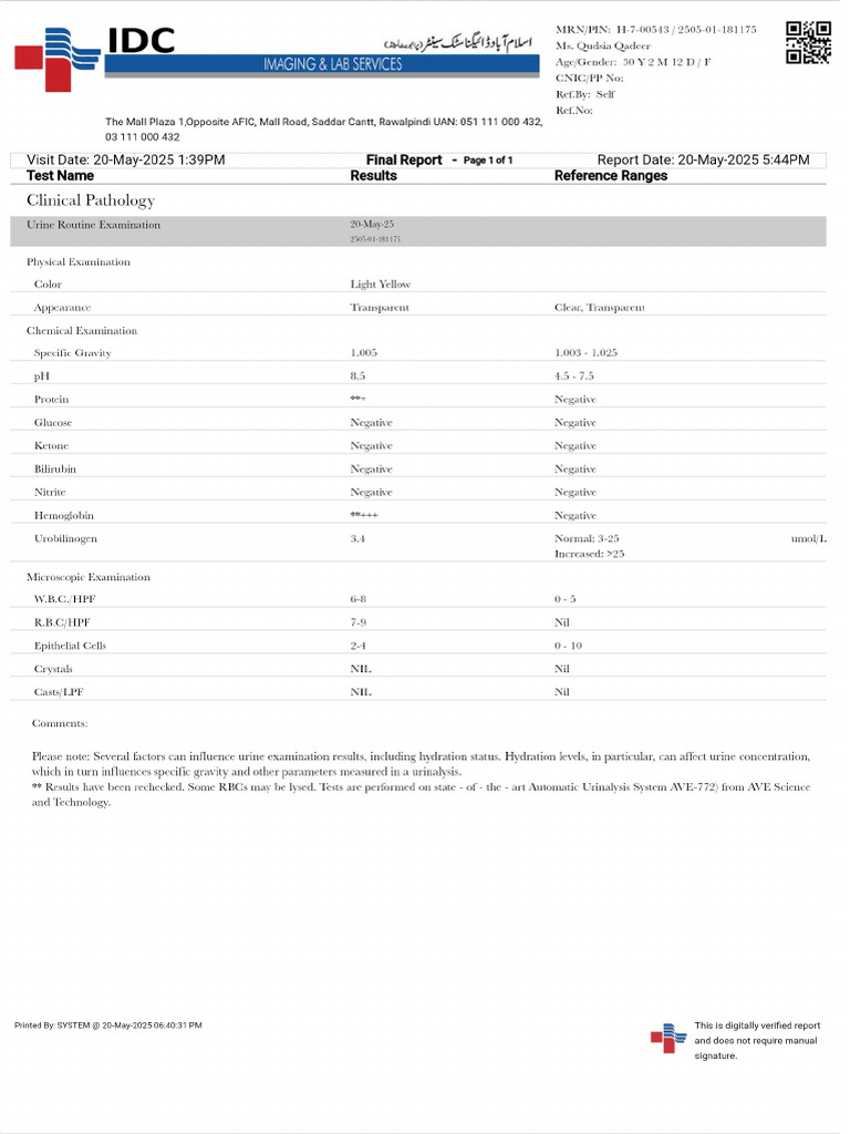 Patient Report PDF | PDF