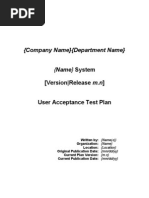 Acceptance Test Plan Template | PDF | Computing | Computer Engineering