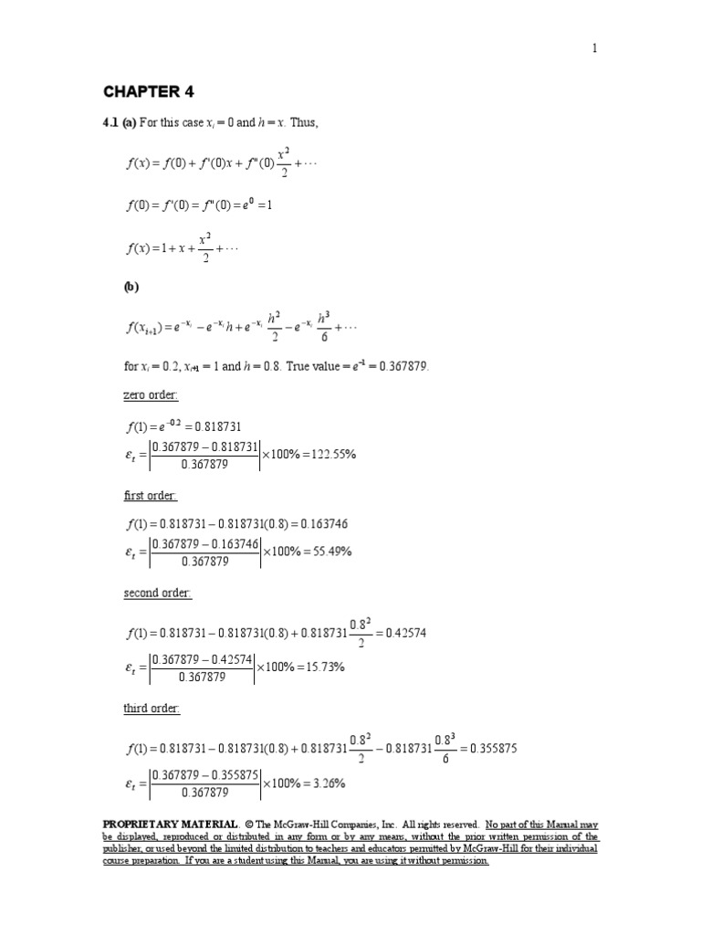 Numerical Method For Engineers Chapter 4 Pdf