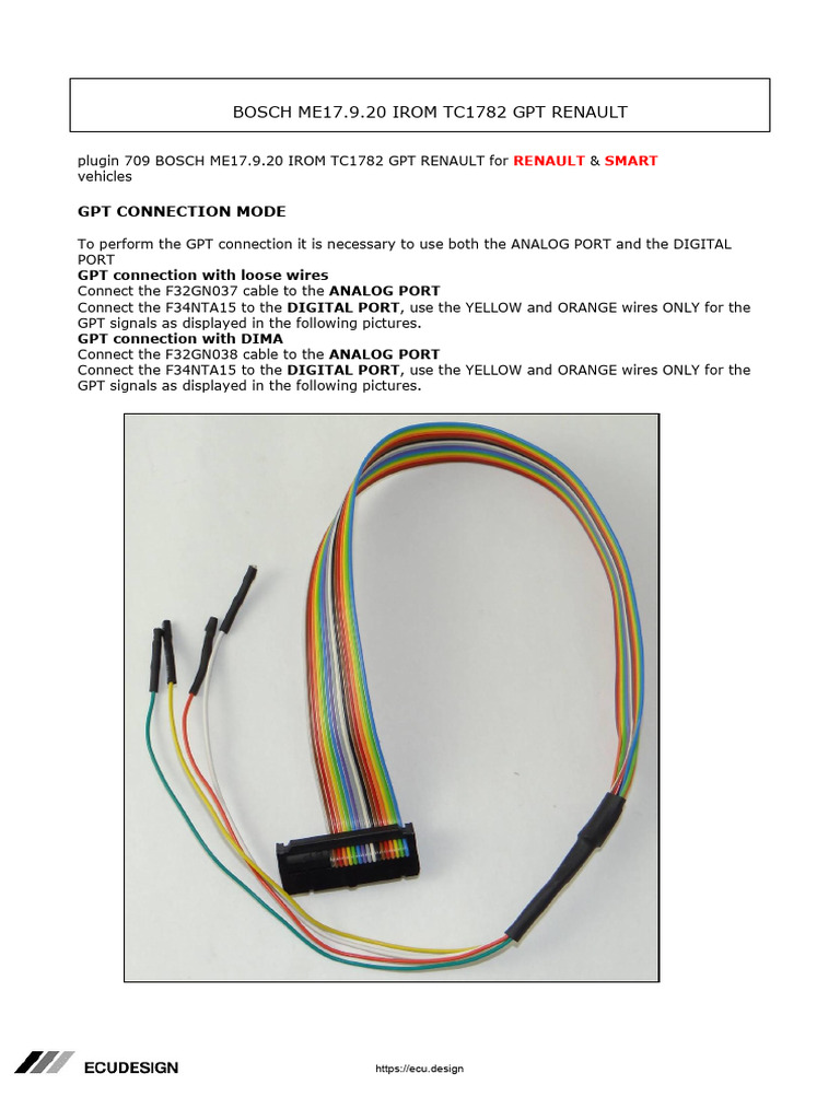 Bosch Me17.9.20 Irom tc1782 GPT Renault | PDF