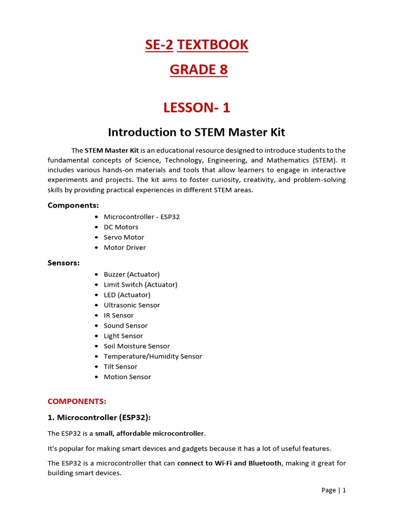 Grade 8 Robotics Textbook GWH | PDF | Servomechanism | Arduino