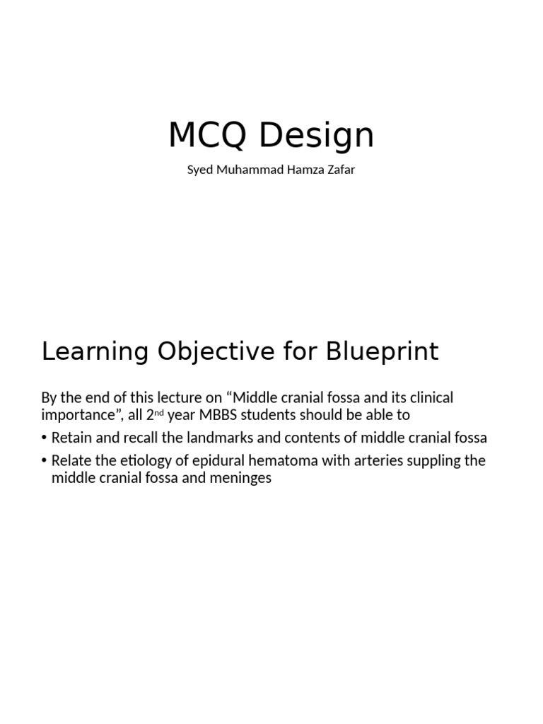 MCQ Design - Hamza | PDF
