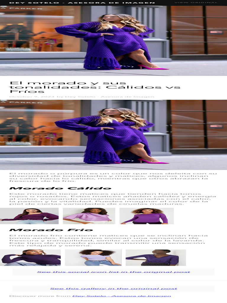 El Morado y Sus Tonalidades Cálidos Vs Fríos | PDF