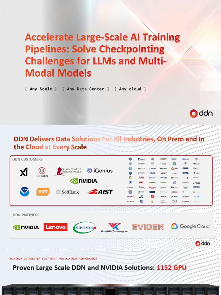 S74360 - Accelerate Large-Scale AI Training Pipelines - Solve Checkpointing Challenges For LLMs ...