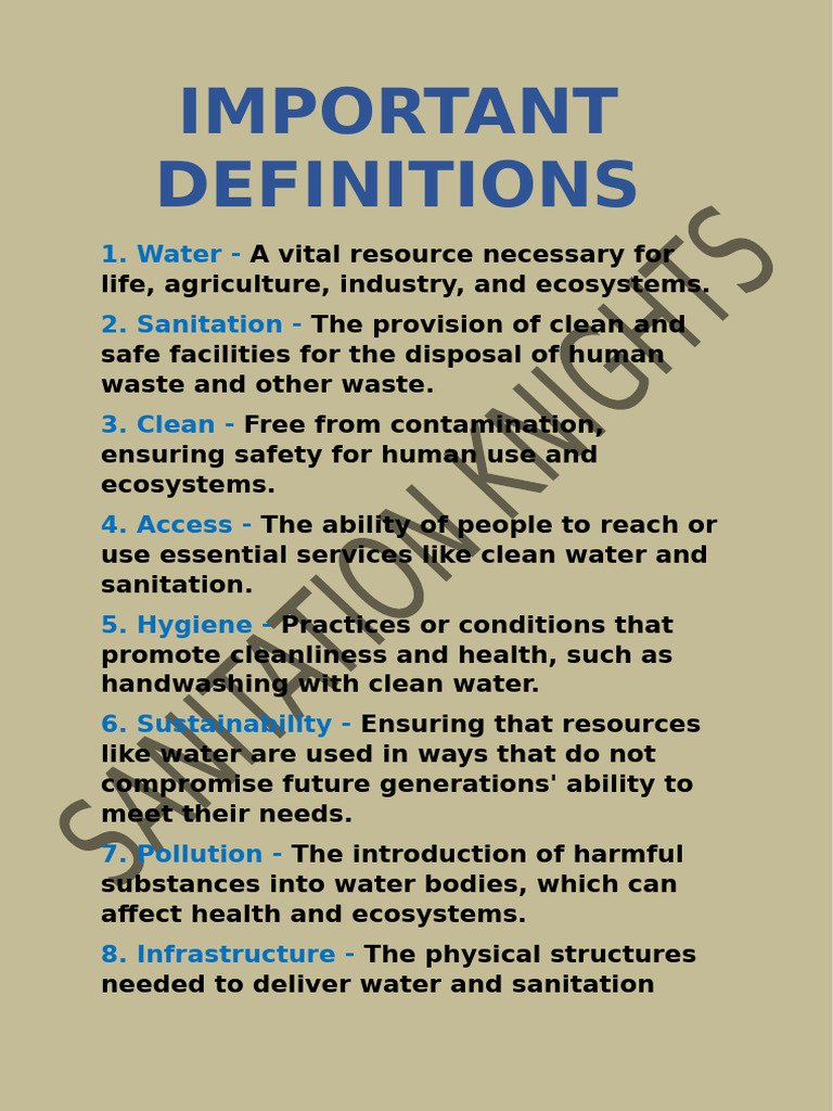 Important Definitions | PDF
