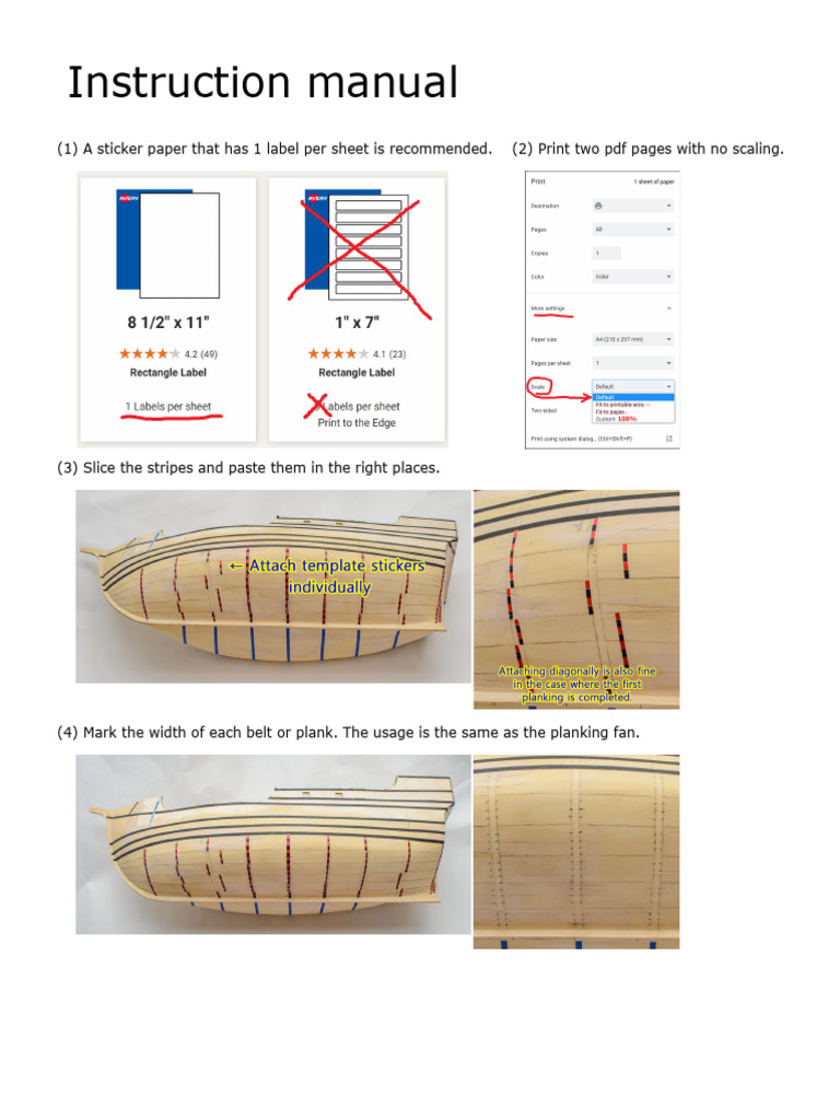 Planking Stripe Template v1 Instruction | PDF