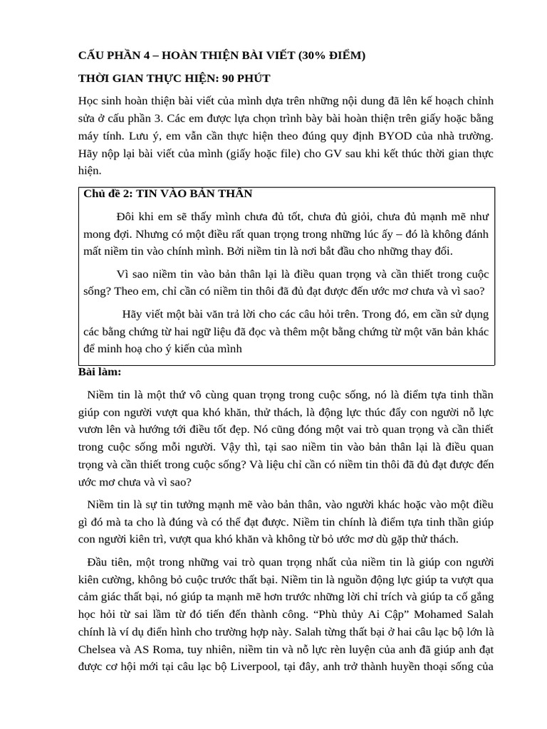 Phạm Nhật Huy Cp4 Final | PDF