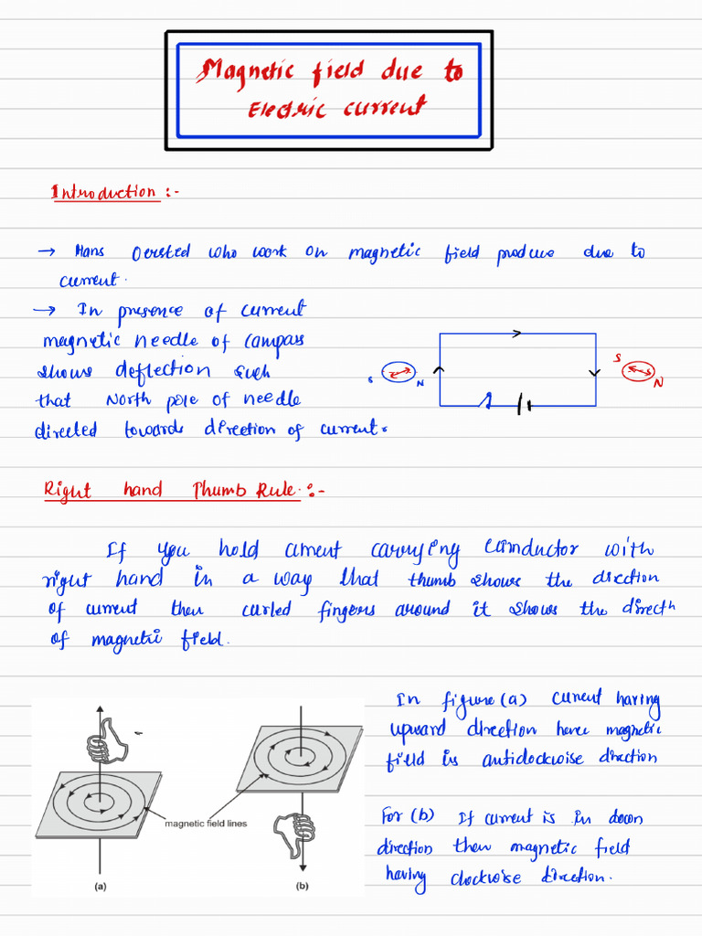 10.magnetic Field Due To Current | PDF