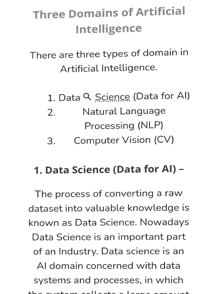 Domain of Ai | PDF