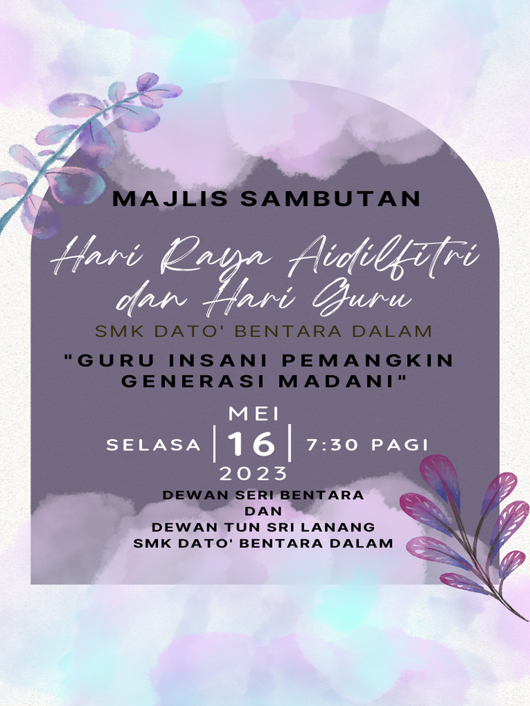 2023 Buku Program Hari Raya Dan Hari Guru | PDF