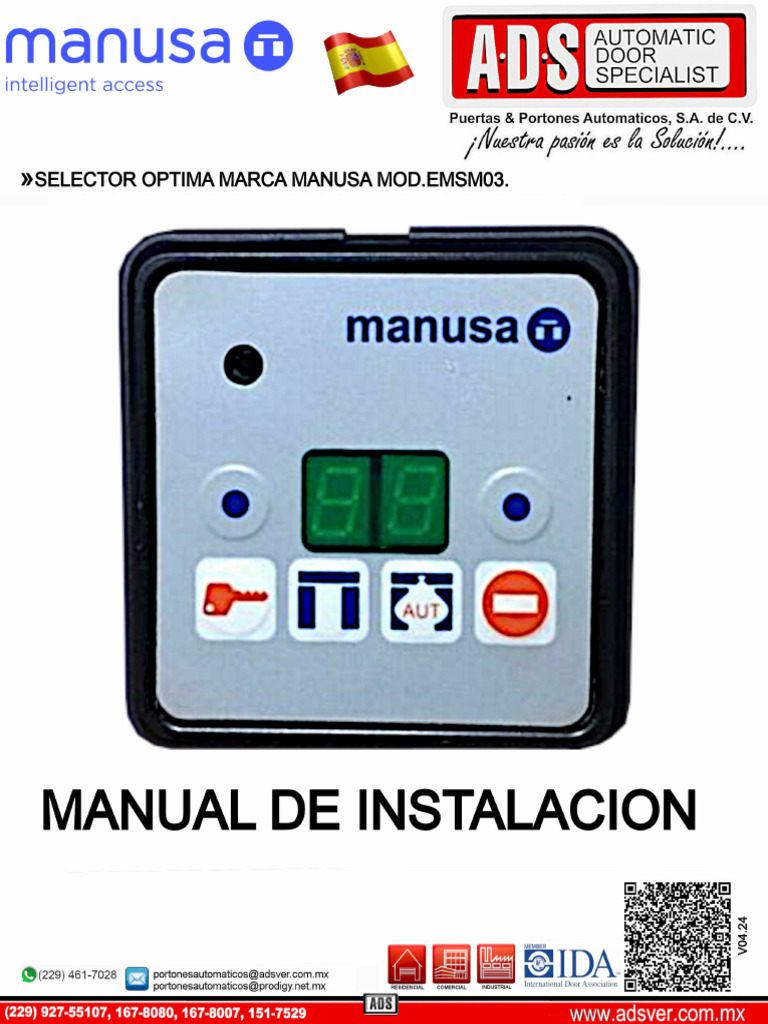Selector Optima Marca Manusa Mod - Emsm03 | PDF