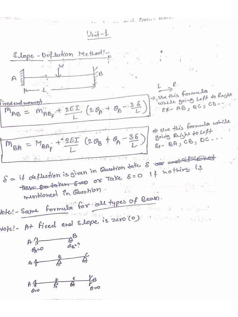 Unit-I Notes Advanced Structural Analysis | PDF