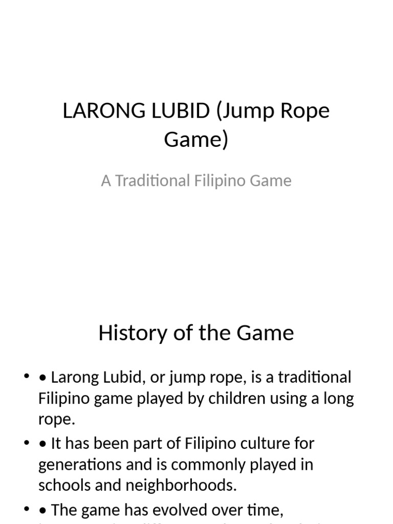 Larong Lubid Presentation | PDF