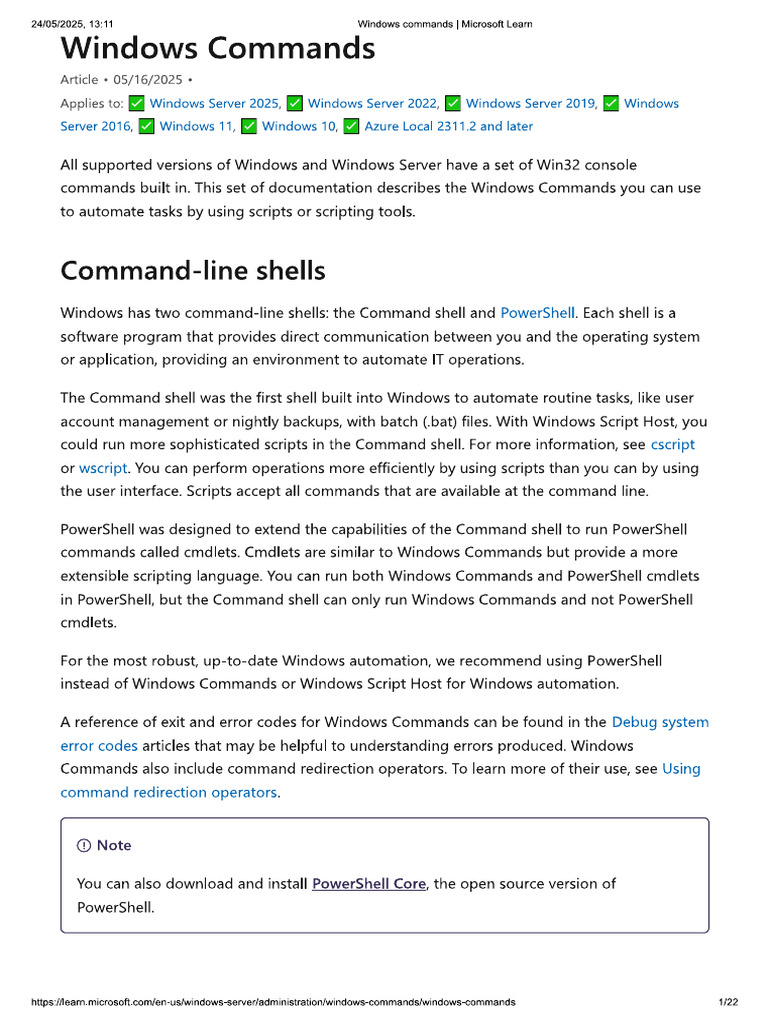 Windows Command | PDF