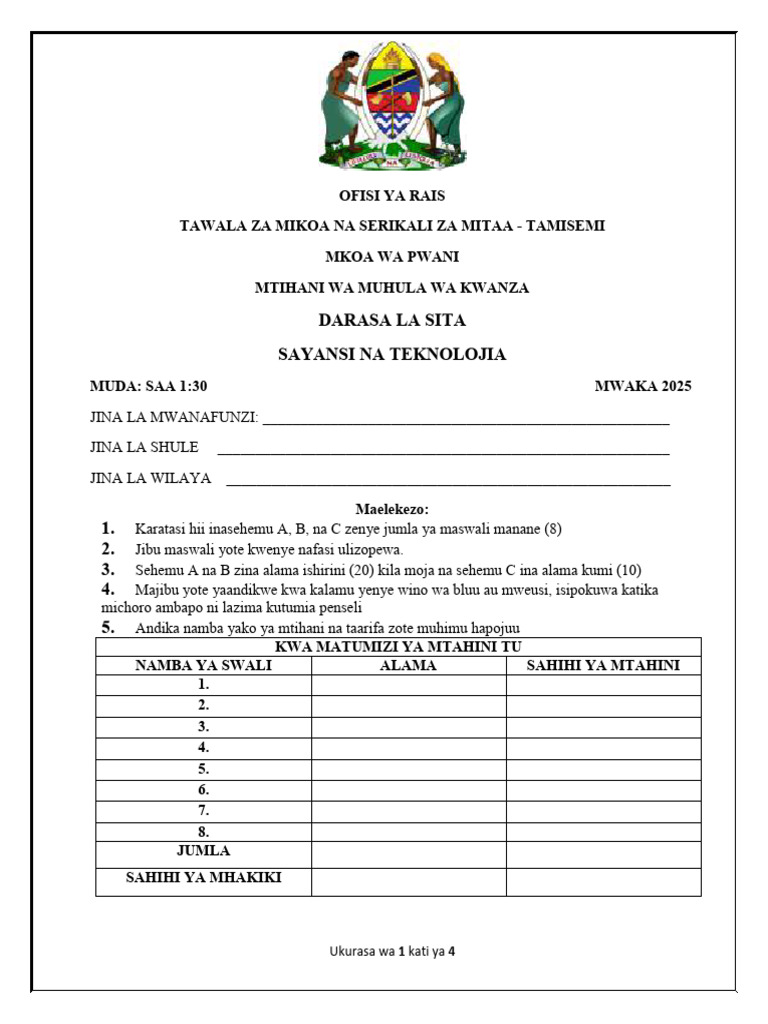 Sayansi Na Teknolojia Vi | PDF