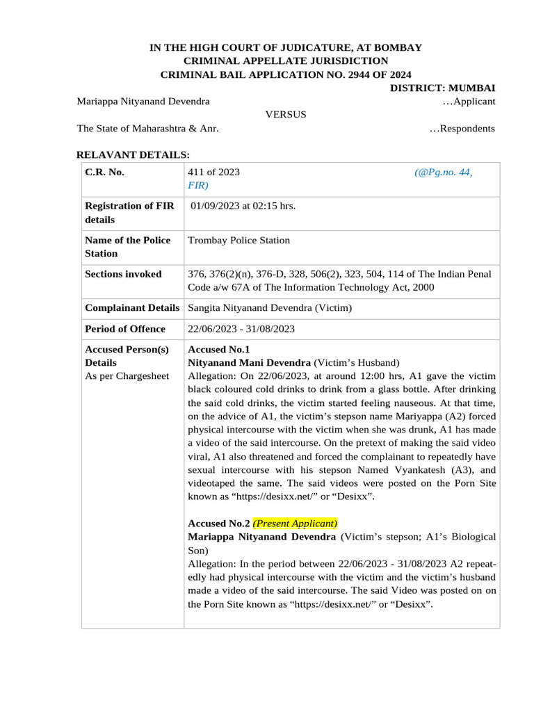 Note - Mariaapa Devendra IT act | PDF | Crime & Violence | Justice