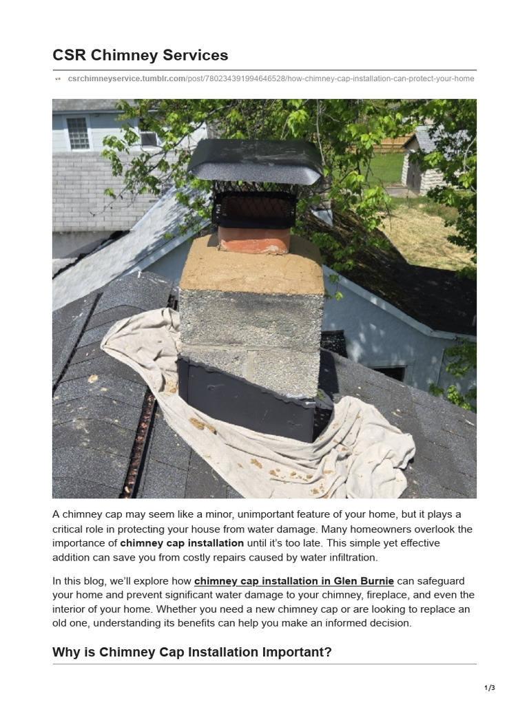 How Chimney Cap Installation Can Protect Your Home From Water Damage ...