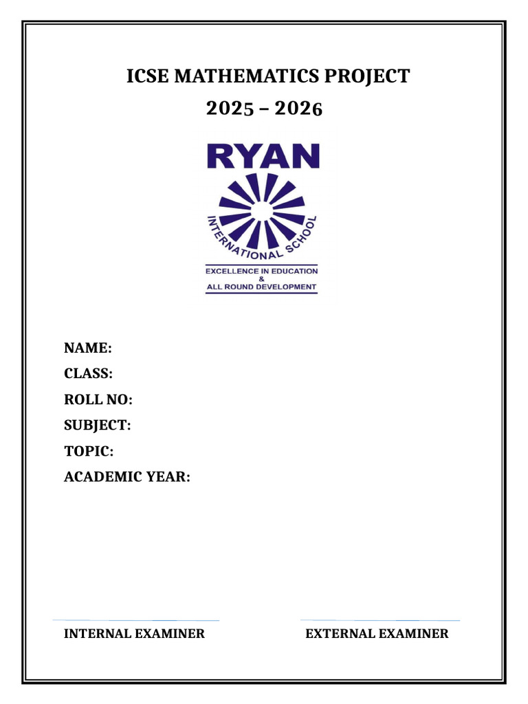 Mathematics Cover Page | PDF