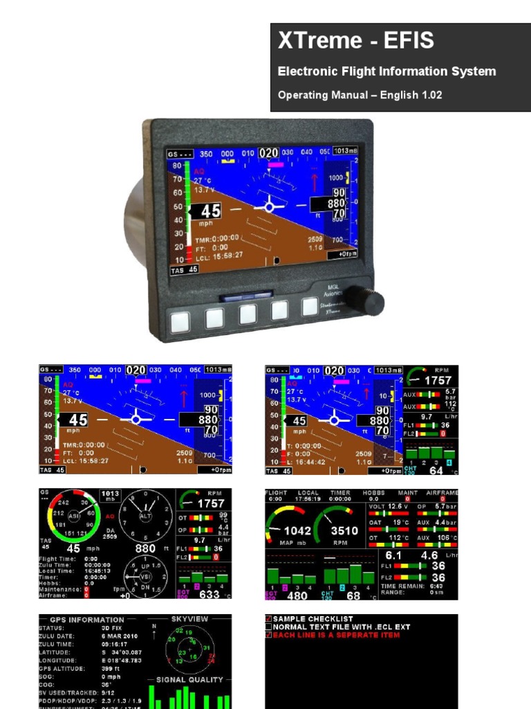 XTreme EFIS Manual | PDF | Altimeter | Aircraft