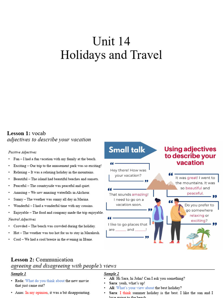Unit14 Holidays | PDF | Linguistics | Grammar