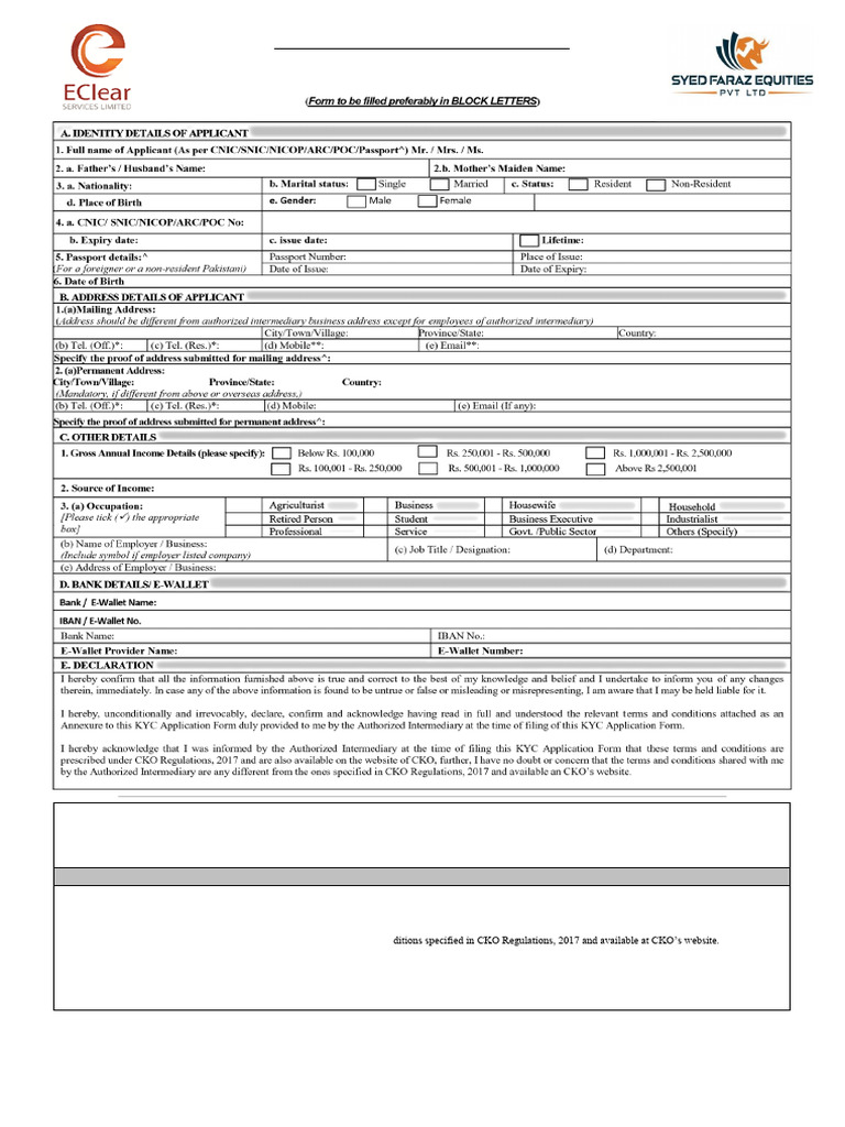 KYC Form For Individual | PDF | Business Law | Private Law