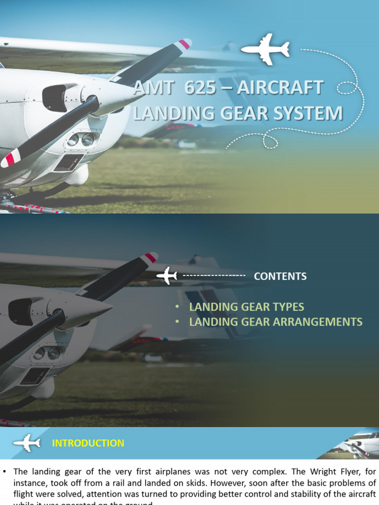 Introduction To Landing Gear and Arrangement | PDF | Landing Gear ...