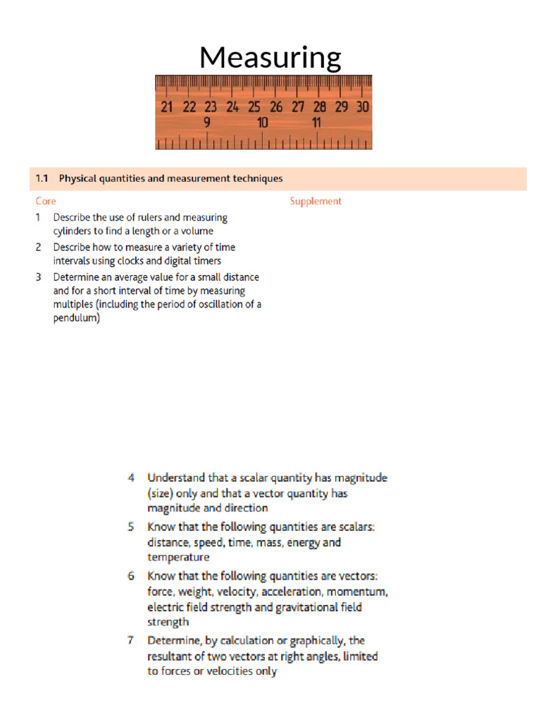 SI Units and Measurement Techniques | PDF | Mole (Unit) | International ...