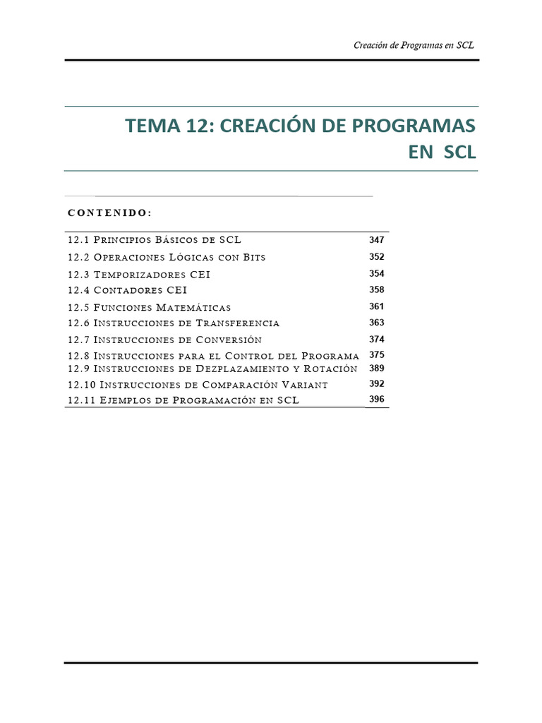Programar en SCL | PDF | Tipo de datos | Lenguaje de programación