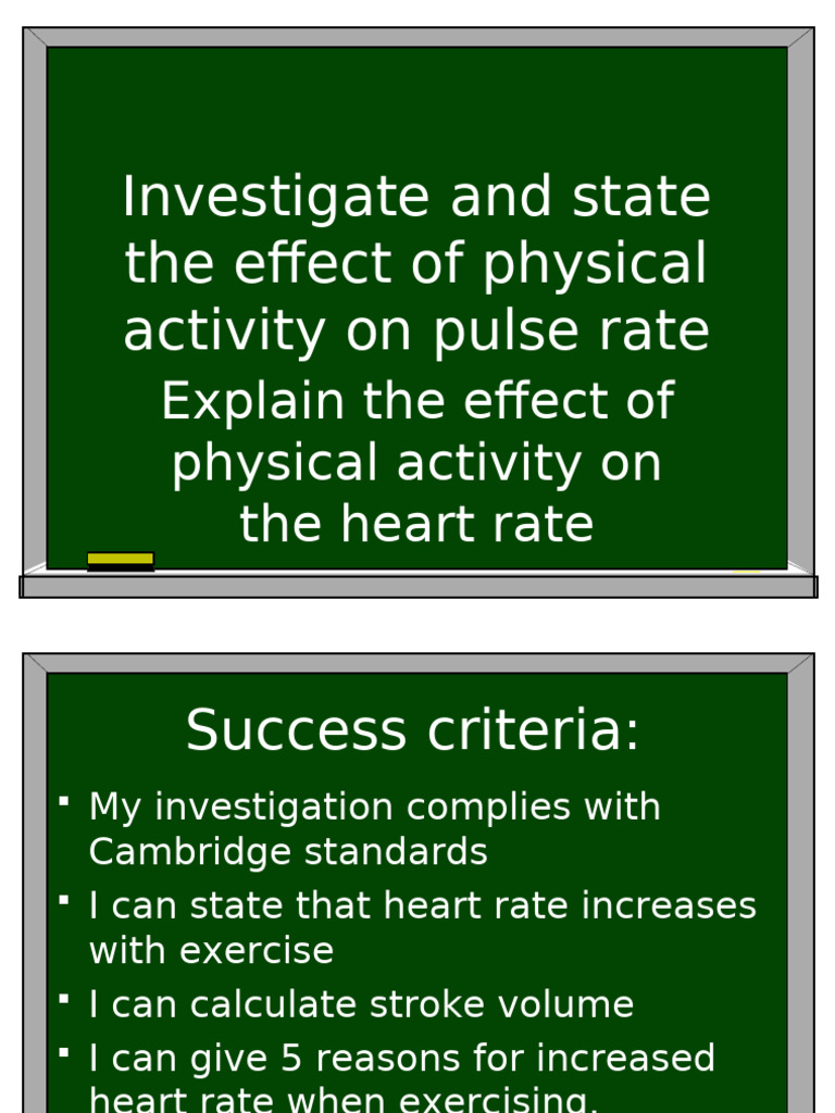 Investigating Effect of Physical Activity On Pulse Rate | PDF | Heart ...