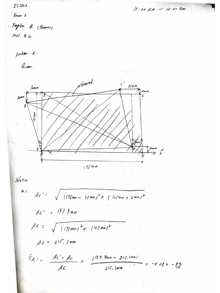 ES2502 Exam2 Fengkai | PDF
