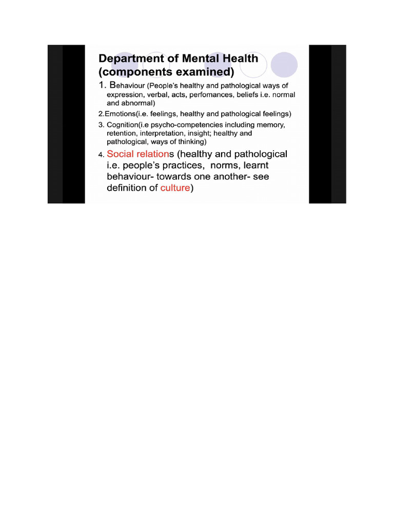 Mental Health Lecture | PDF