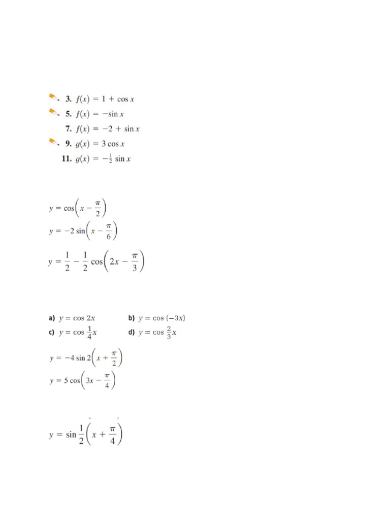 Worksheet 3(practice)_Graph of sine and cosine function | PDF