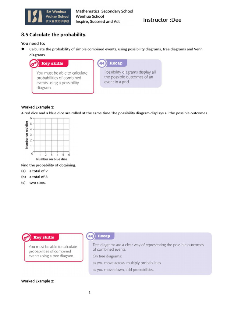 8.5 Calculate Probability | PDF | Probability | Probability Theory