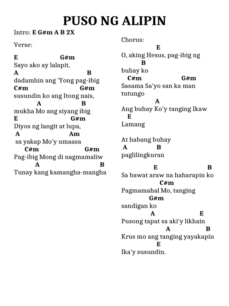 Puso NG Alipin | PDF