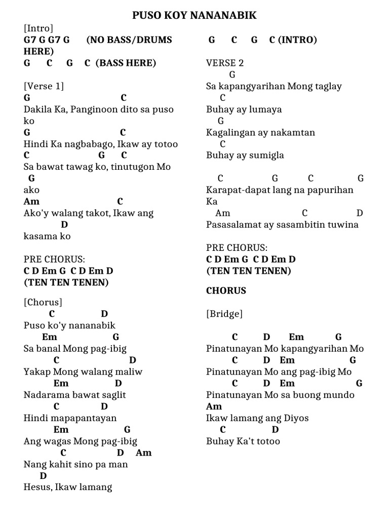Puso Koy Nananabik | PDF