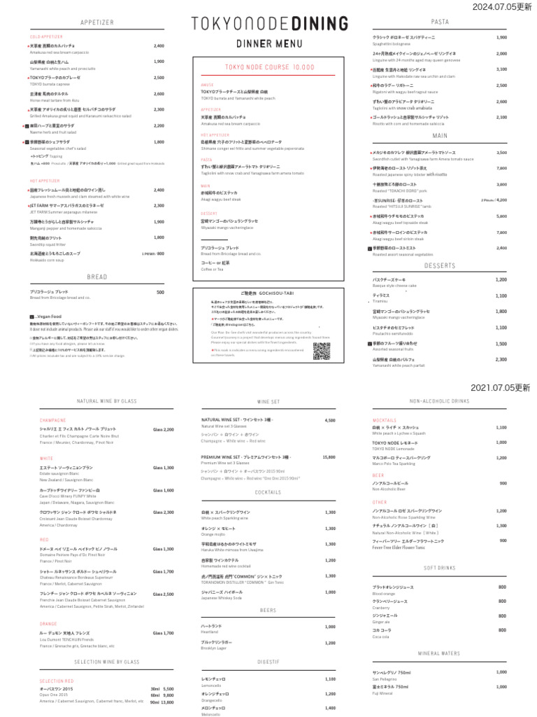 Dining Menu Apollo | PDF | Lunch | Wine
