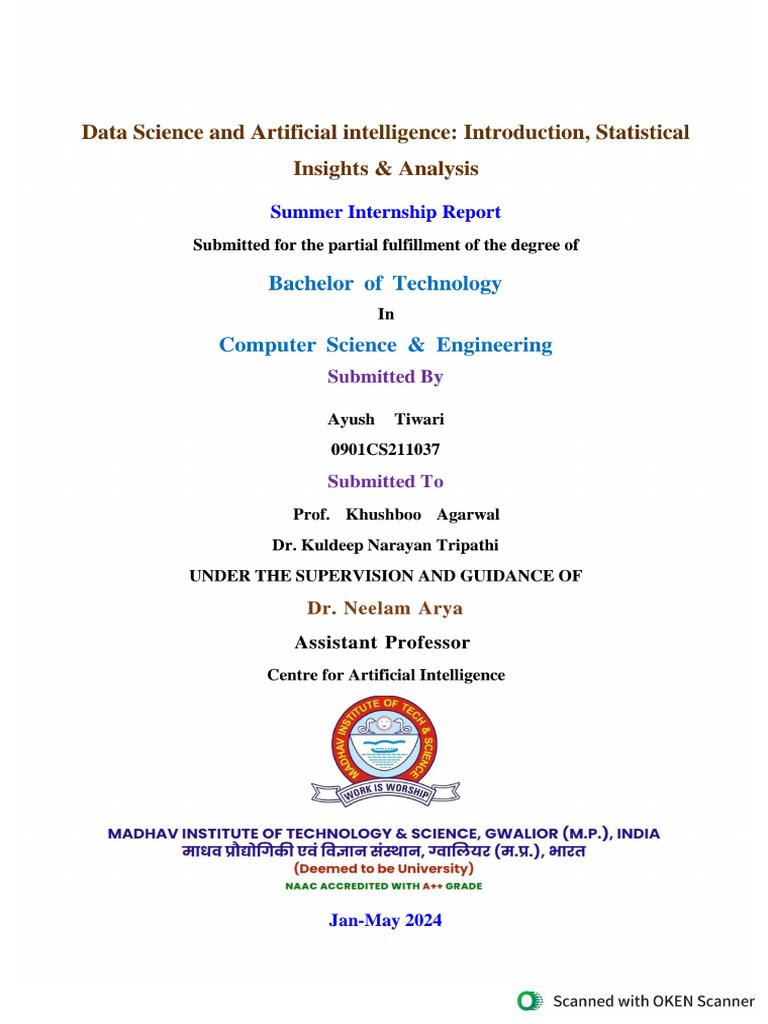 SEP Ayush Tiwari 0901CS211037 | PDF