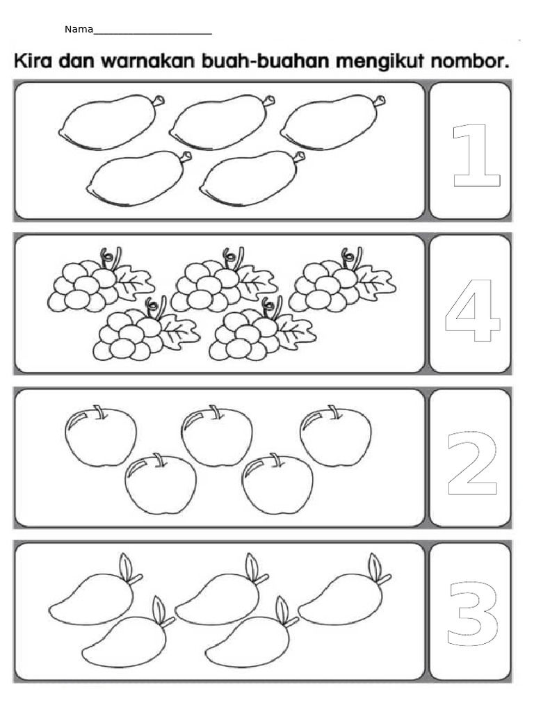 Suaikan Nombor Dengan Bilangan | PDF