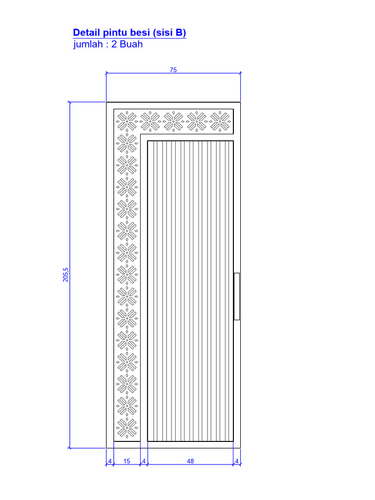 Detail Pintu Besi | PDF