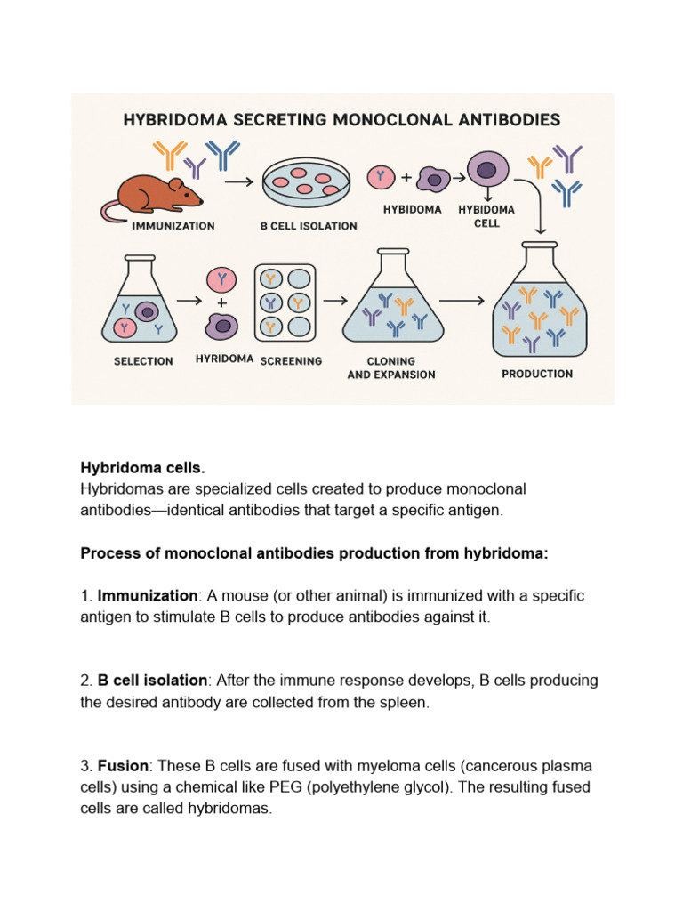 Hybridoma Cells and Monoclonal Antibodies | PDF