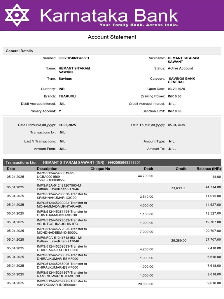 OpTransactionHistoryUX304 05 2025 | PDF | Debits And Credits | Financial Economics