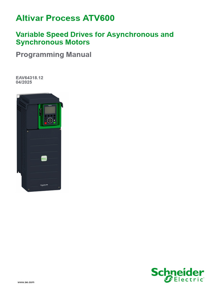 ATV600 Programming Manual Overview | PDF | Electric Motor | Switch